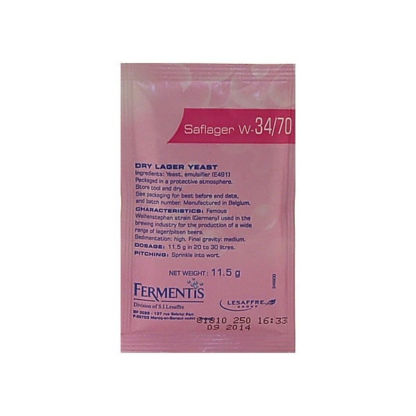SAF Lager W- 34 / 70 YEAST 11g – The Artisans Bottega