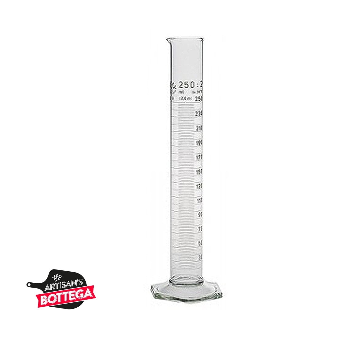250ml Glass Measuring Cylinder with Brown Graduations – The Artisans ...